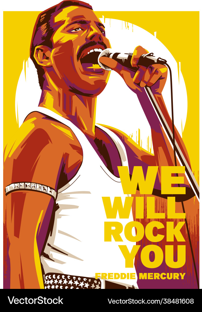We will rock you Royalty Free Vector Image - VectorStock