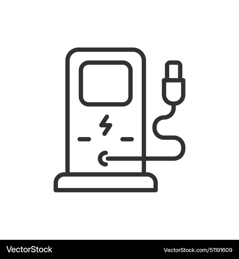 Charging station in line design Royalty Free Vector Image