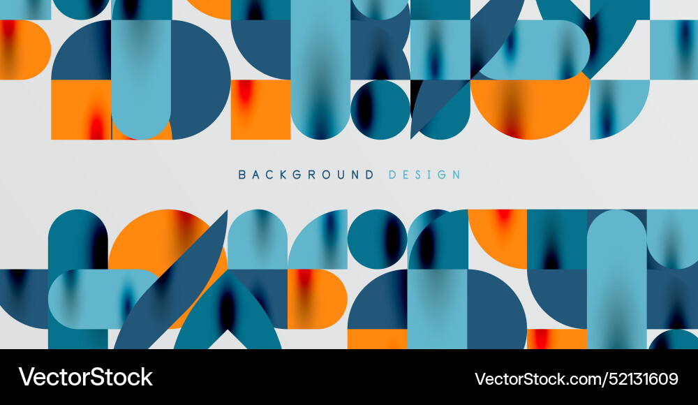 Circles semi squares and round shapes Royalty Free Vector