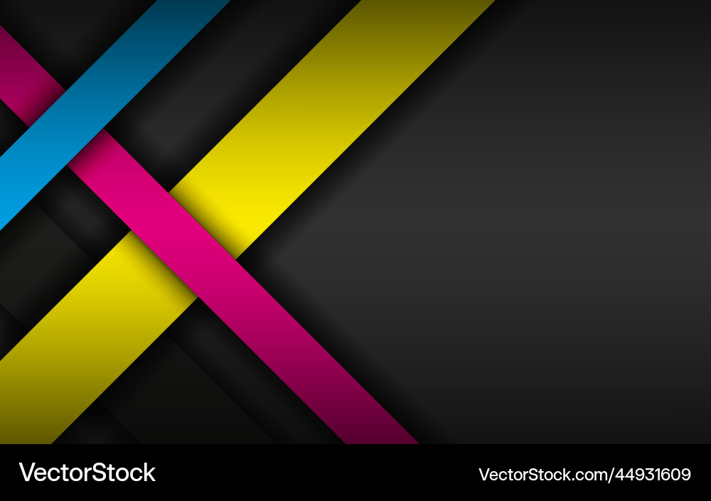 Cmyk abstract background with overlayed stripes Vector Image
