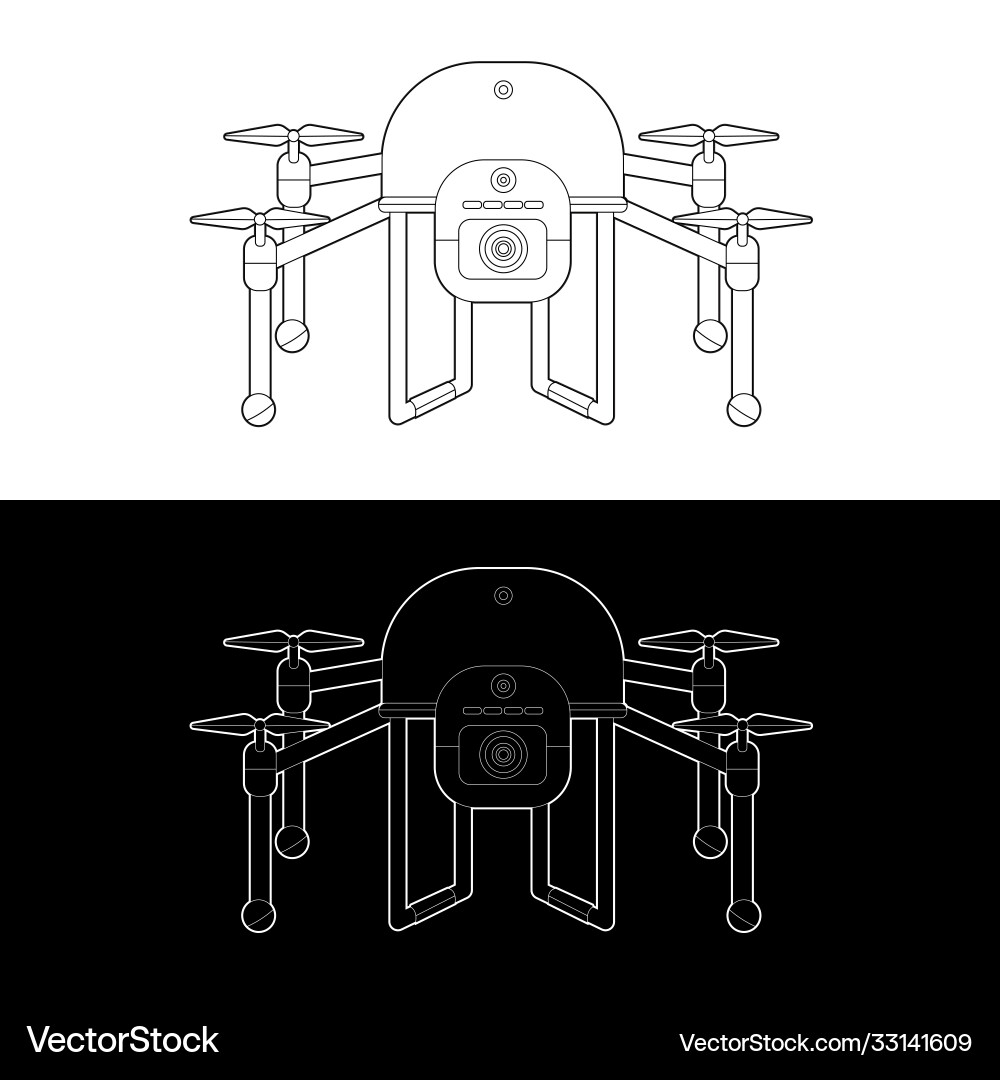 Drones 01 Royalty Free Vector Image - VectorStock