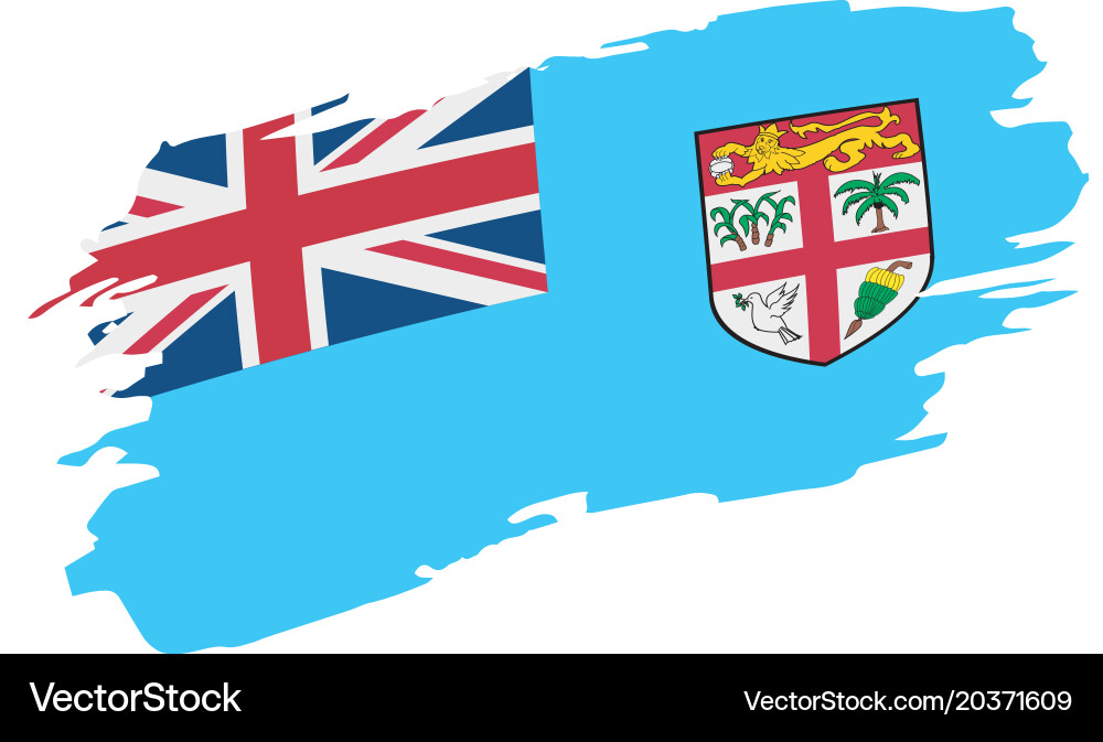 Fiji flag Royalty Free Vector Image - VectorStock