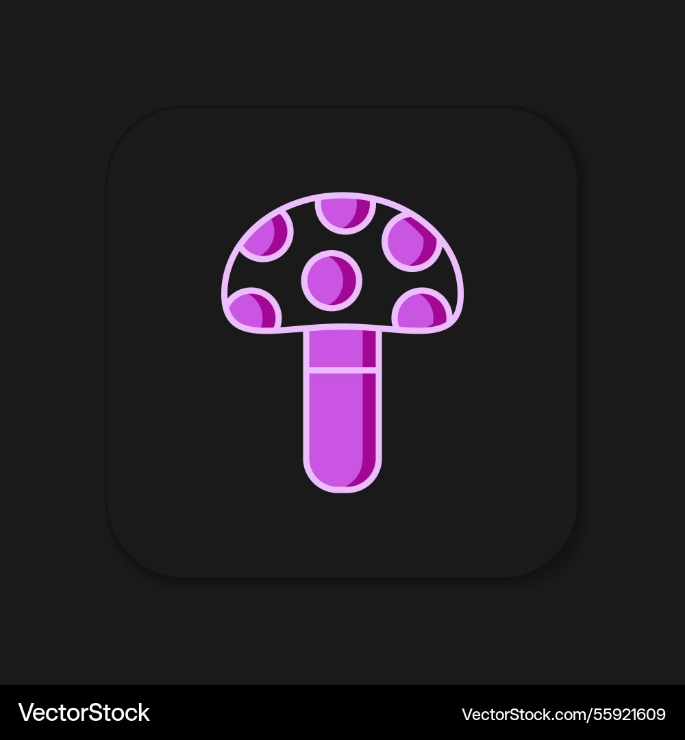Filled outline psilocybin mushroom icon isolated Vector Image