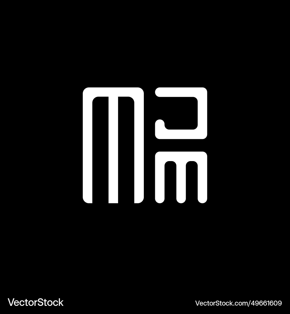 Mjm letter logo design simple and modern Vector Image