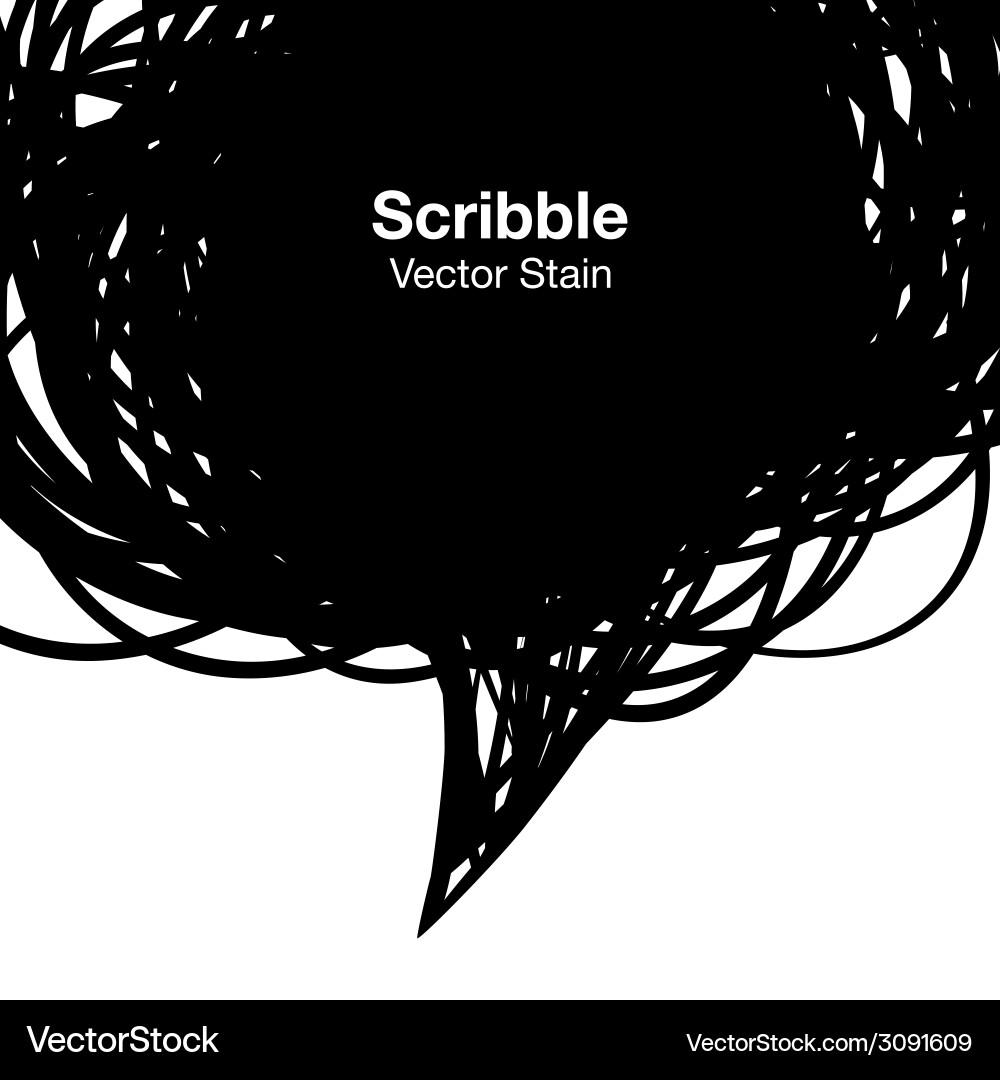 Scribble black background Royalty Free Vector Image