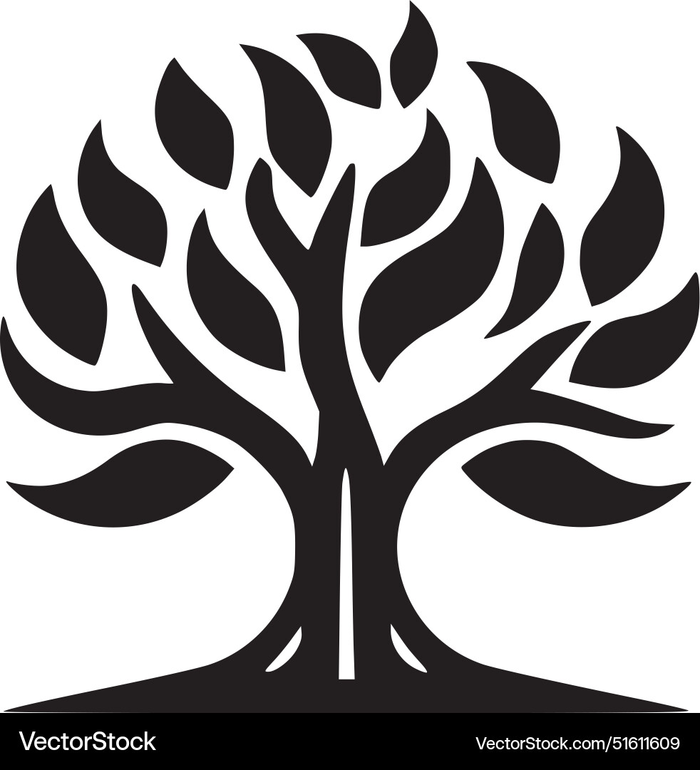 Tree - minimalist and simple silhouette Royalty Free Vector