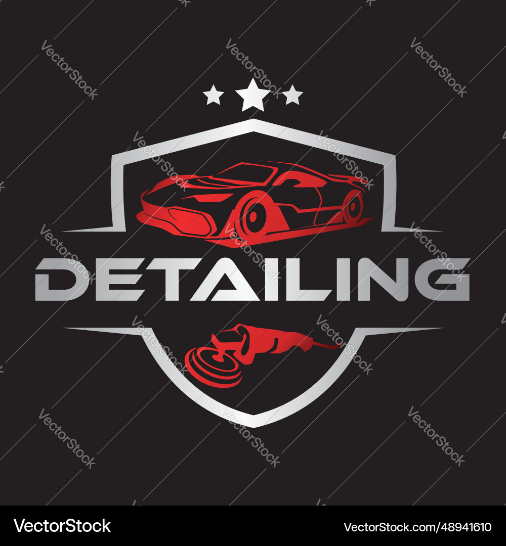 Car auto detailing servis logo design template Vector Image