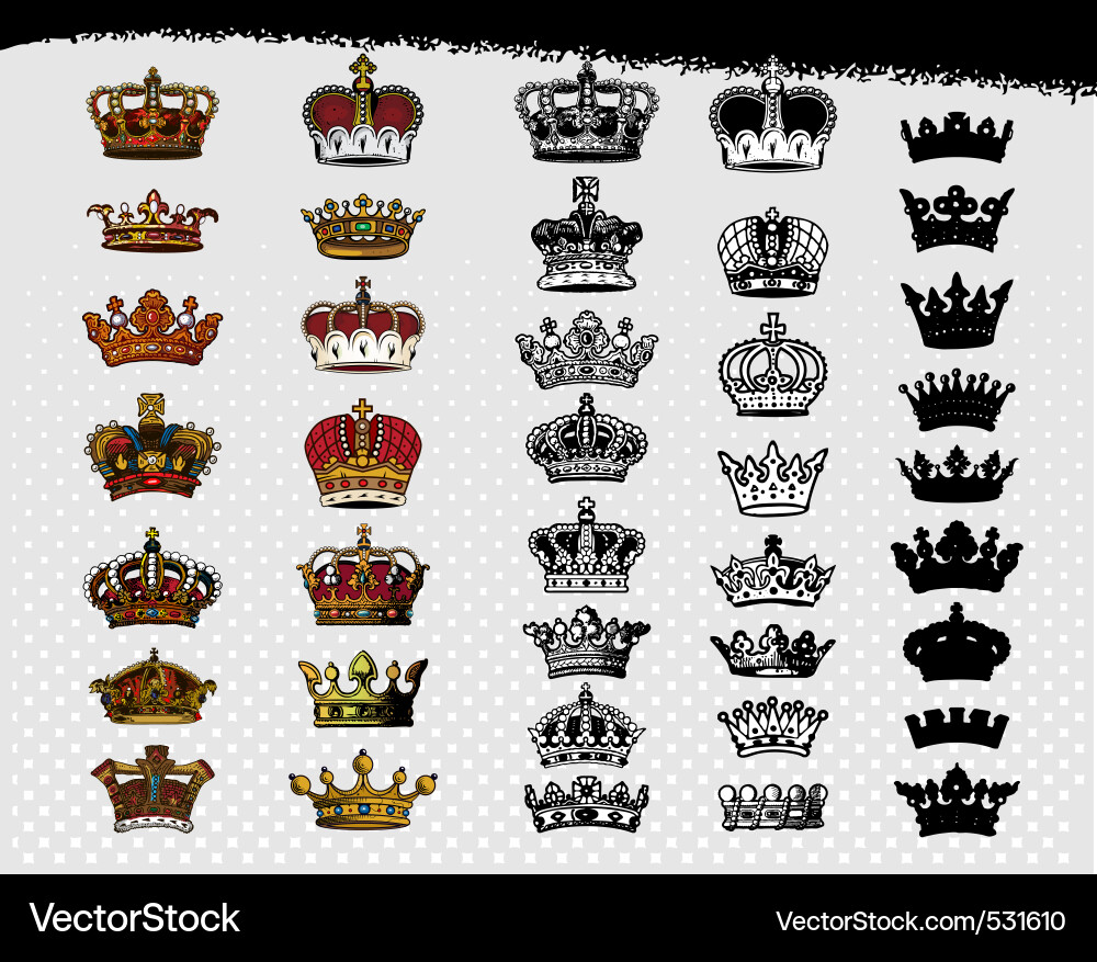 Crowns Royalty Free Vector Image - VectorStock