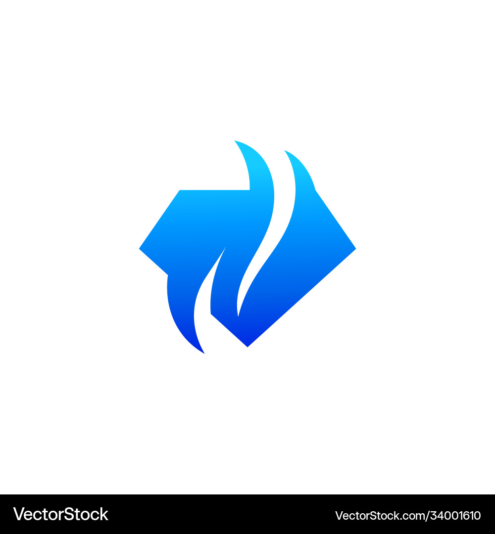 Diamond wave logo Royalty Free Vector Image - VectorStock