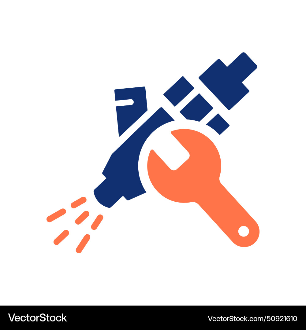 Injector repair icon on white background Vector Image