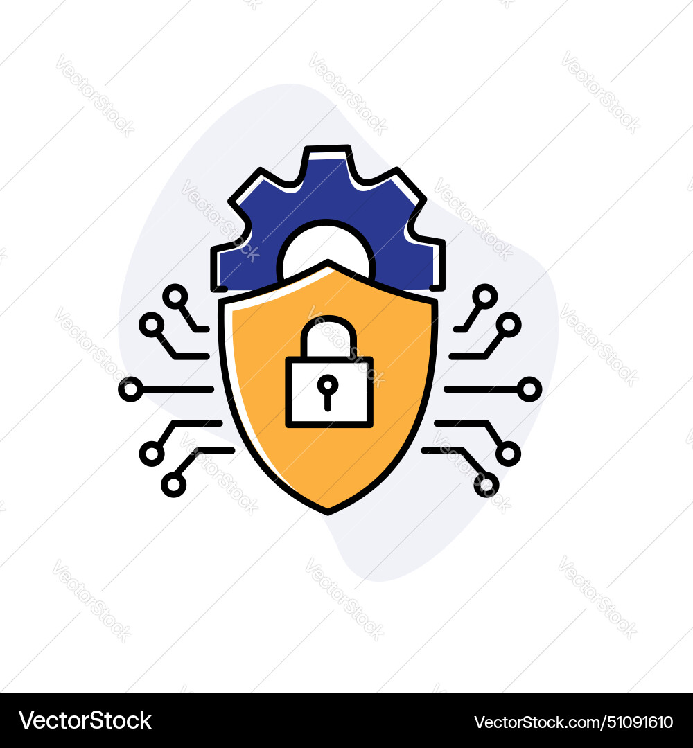 Intrusion detection cyber threat icon Royalty Free Vector