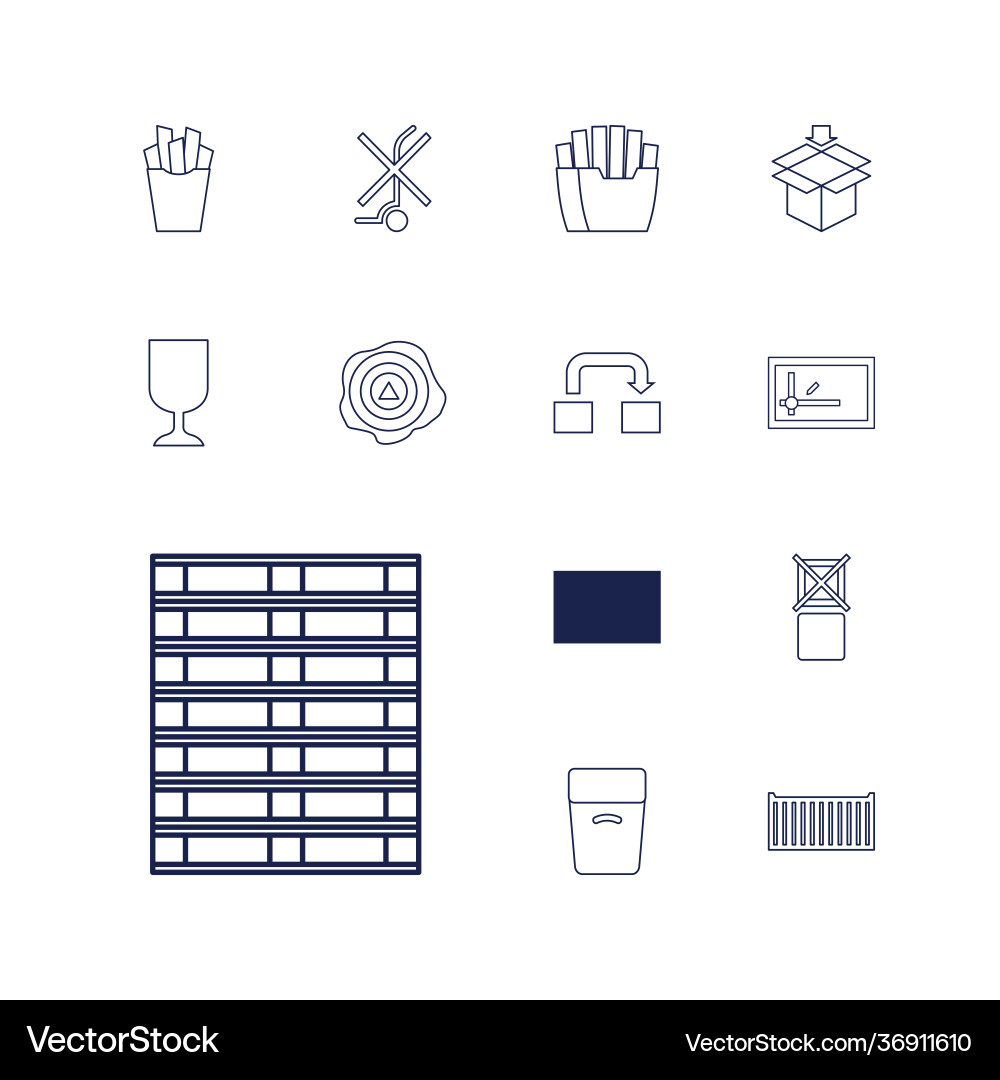 Karton-Icons Lizenzfreies Vektorbild - VectorStock