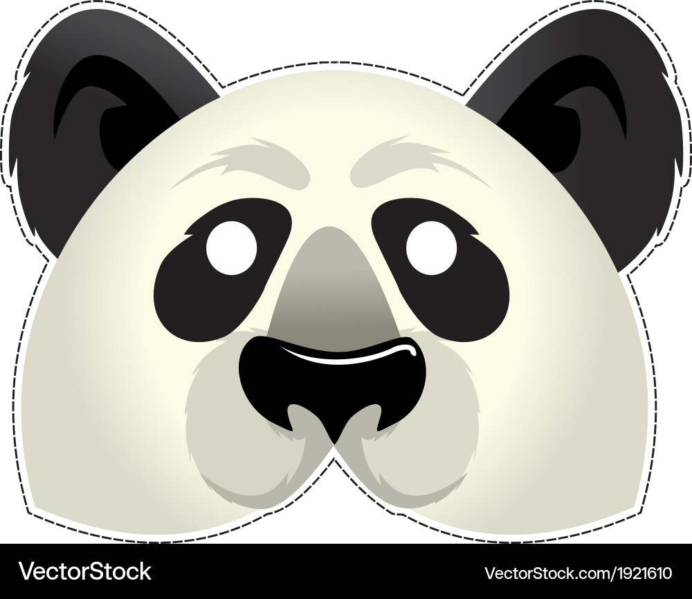 Mask panda Royalty Free Vector Image - VectorStock