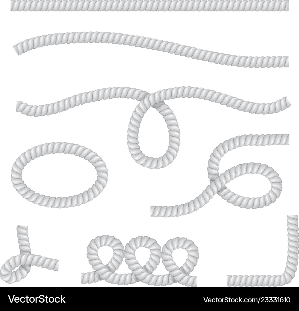 Realistic rope isolated Royalty Free Vector Image