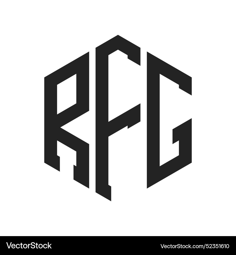 Rfg logo design initial letter monogram Royalty Free Vector
