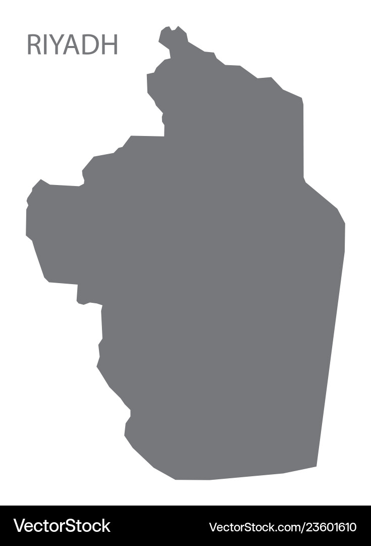 Riyadh saudi arabia map grey Royalty Free Vector Image