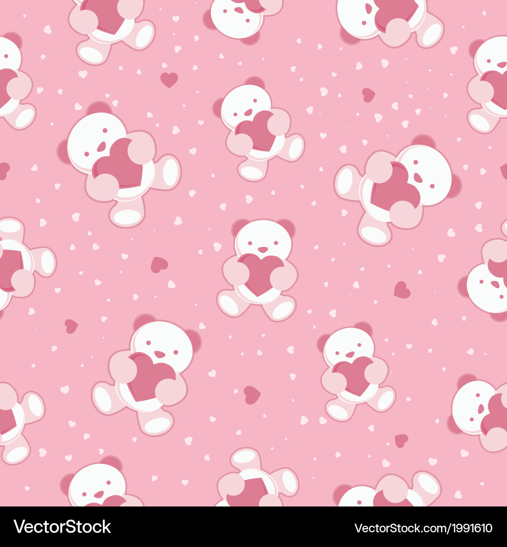 Seamless pink baby background Royalty Free Vector Image