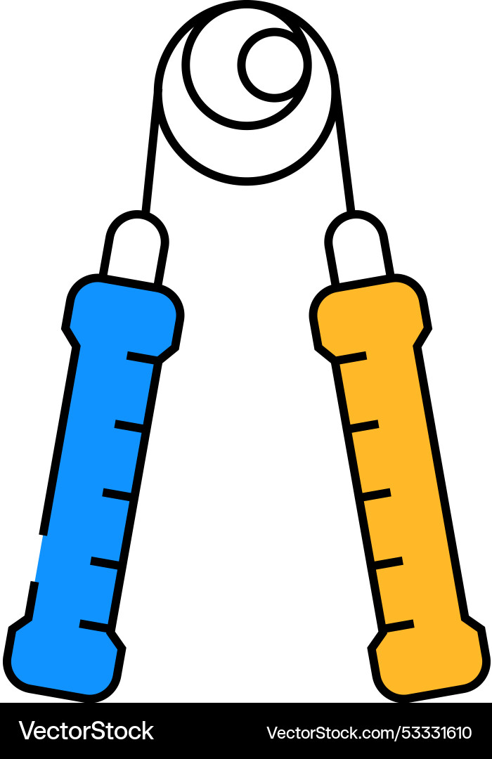 Skipping rope gym tool icon color Royalty Free Vector Image