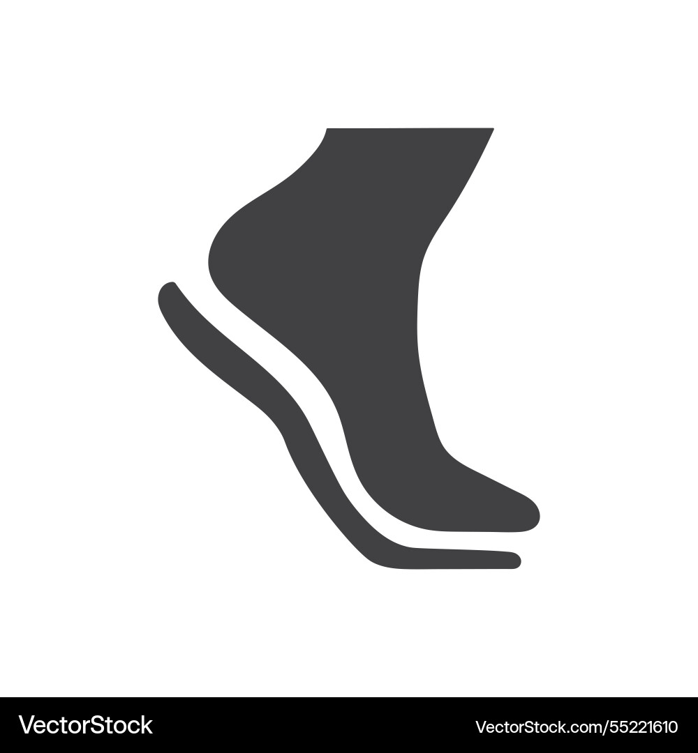 Sole on orthopedic insole icon Royalty Free Vector Image