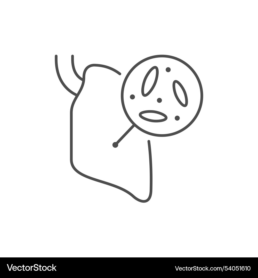 Tuberculosis disease line outline icon Royalty Free Vector