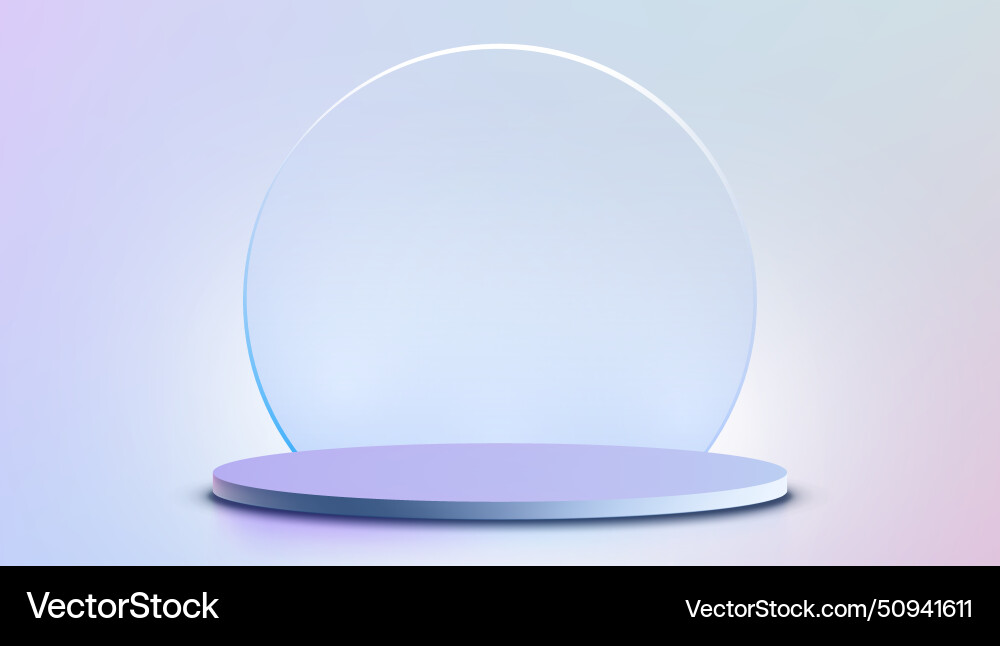 3d realistic pastel color gradient podium platform