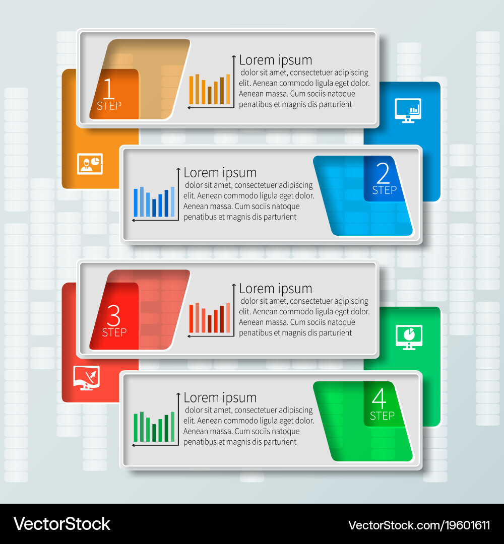 Abstract 3d paper infographics Royalty Free Vector Image