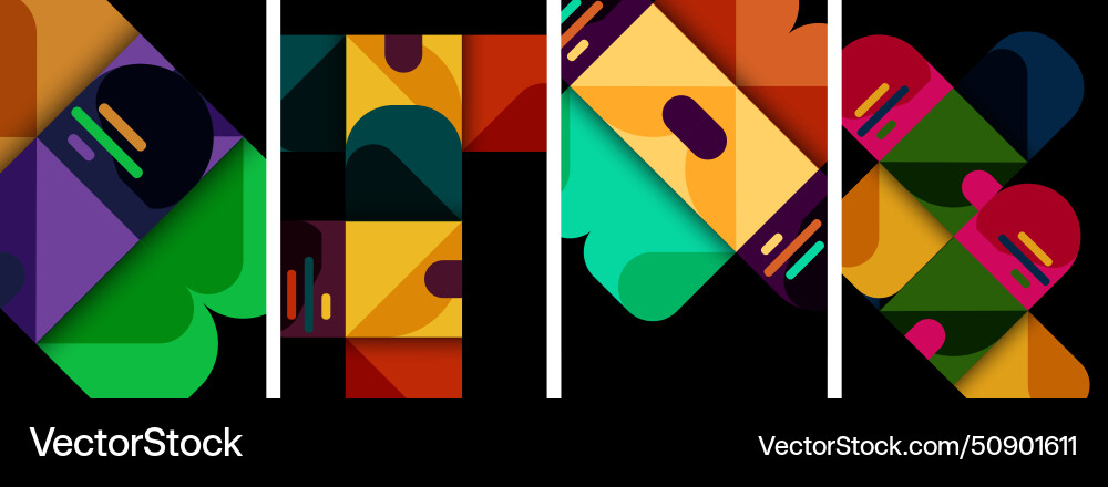 Balance movement geometric backgrounds poster Vector Image