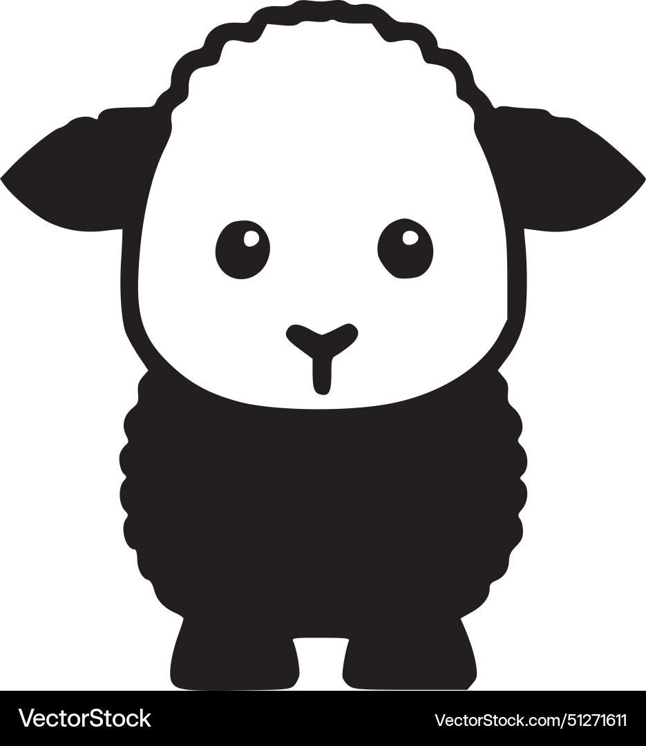 Cute animal - minimalist and simple silhouette Vector Image