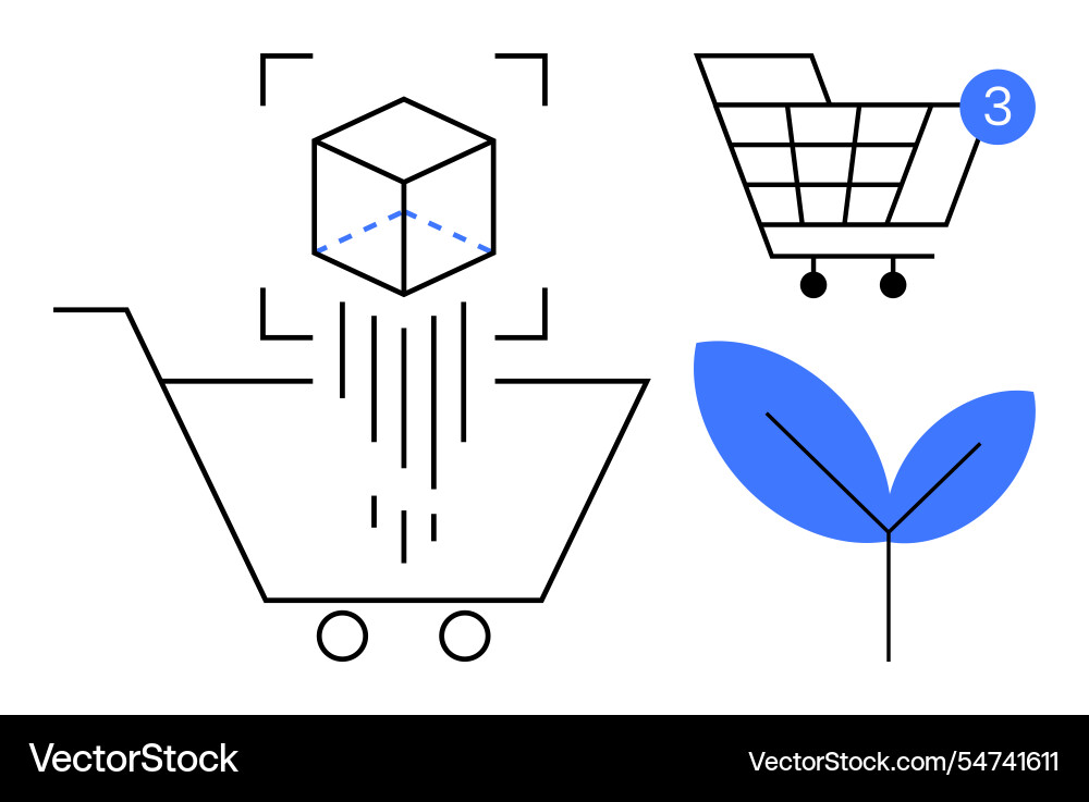 Digital shopping evolution with abstract icons Vector Image