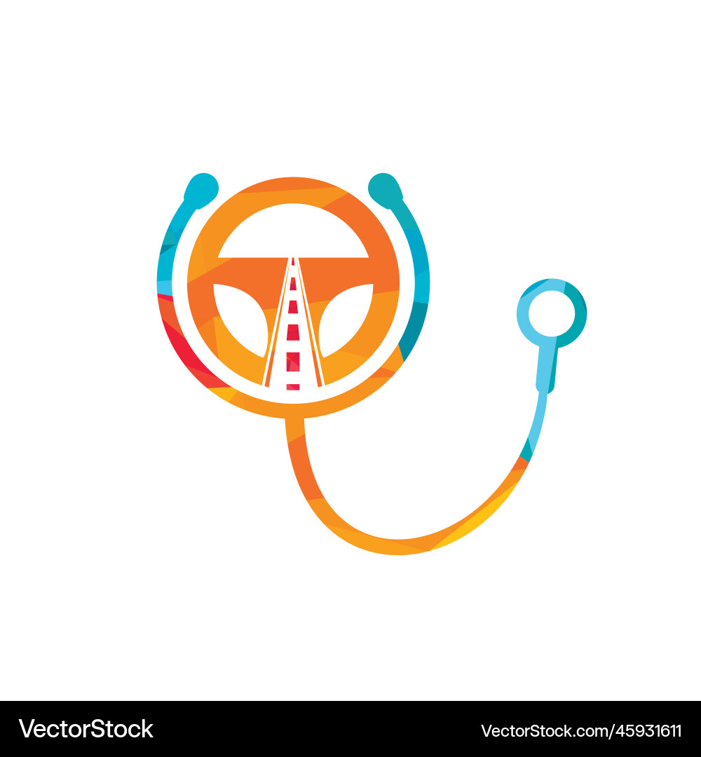 Driver medical logo design template Royalty Free Vector