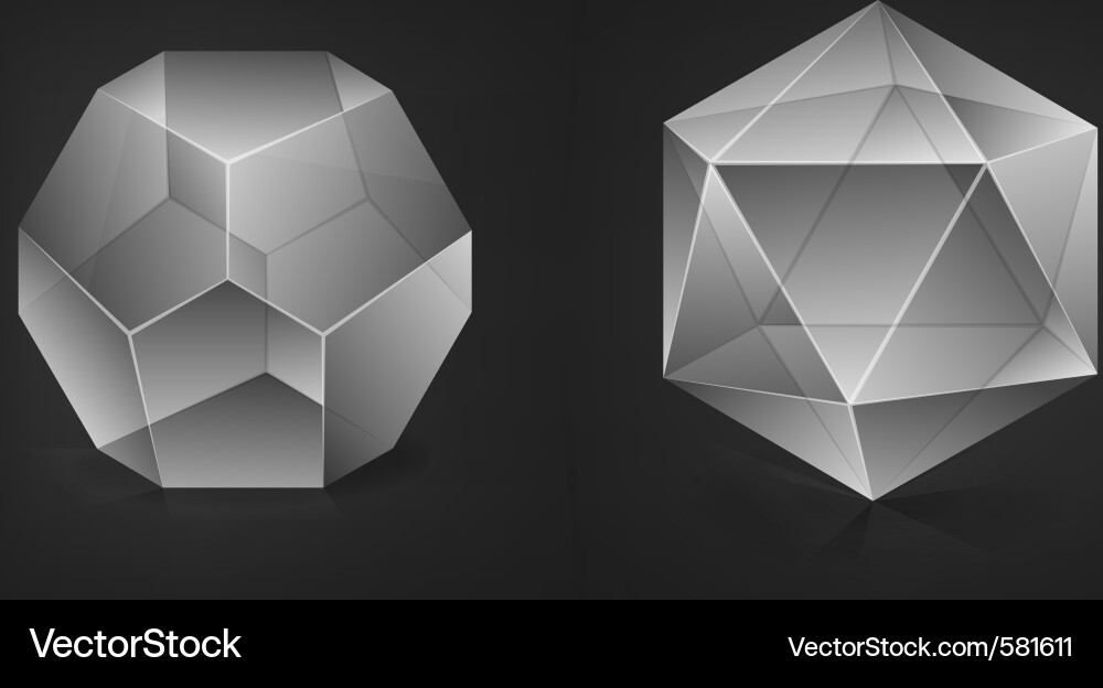 Glass shapes Royalty Free Vector Image - VectorStock