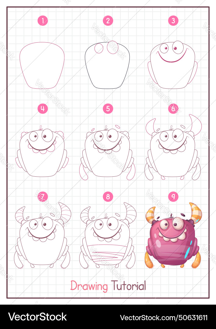 Wie ein Monster zu zeichnen - Schritt für Schritt