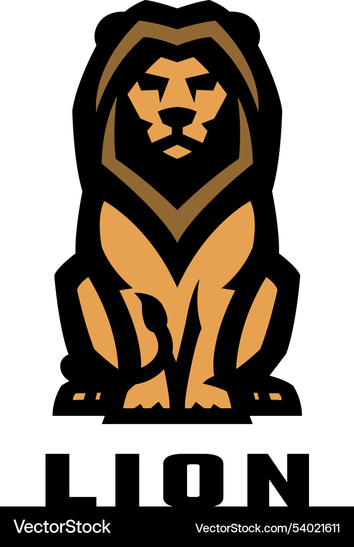 Lion logo symbol Royalty Free Vector Image - VectorStock