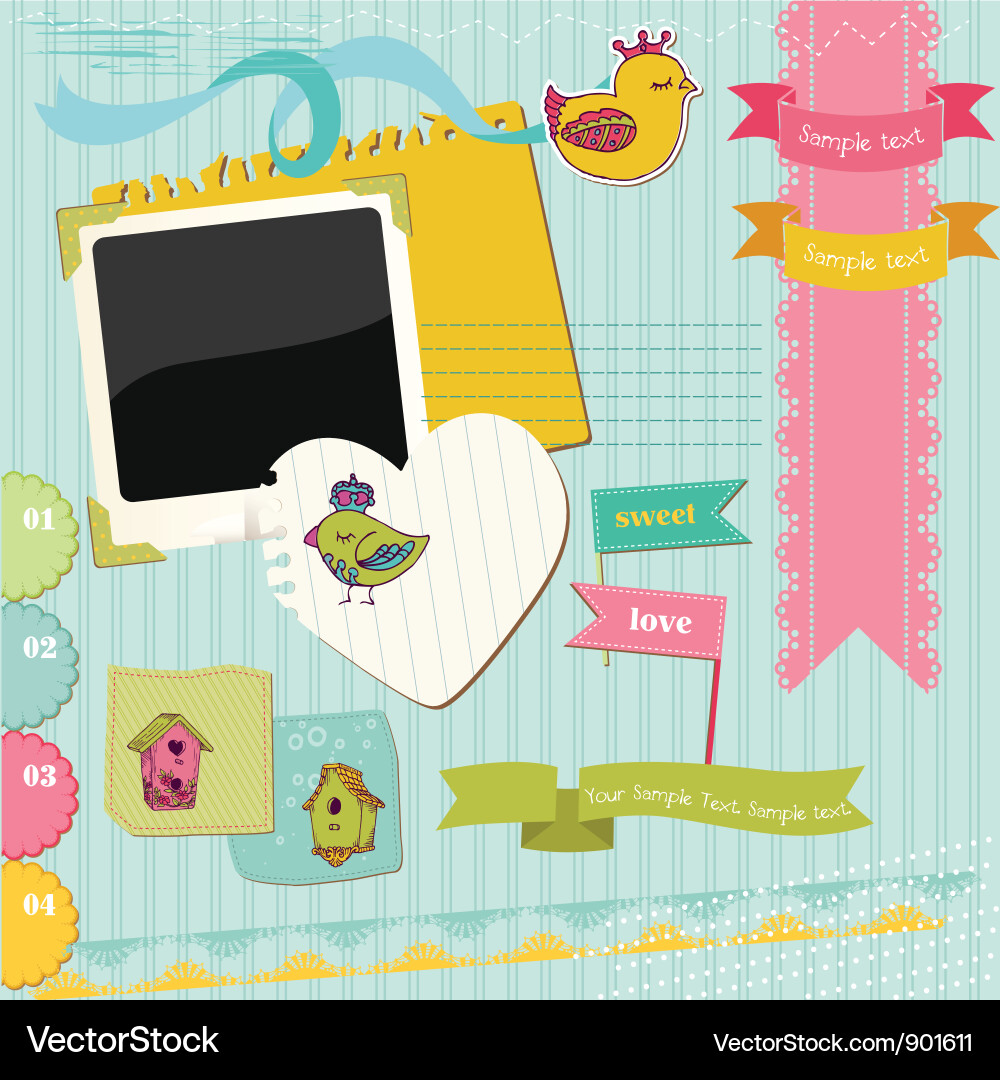 Scrapbook design elements Royalty Free Vector Image