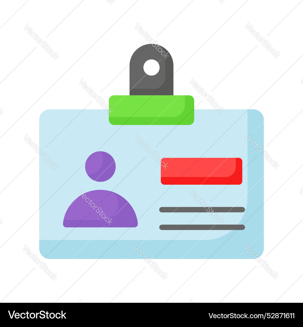 Student id card design entry pass icon in modern Vector Image