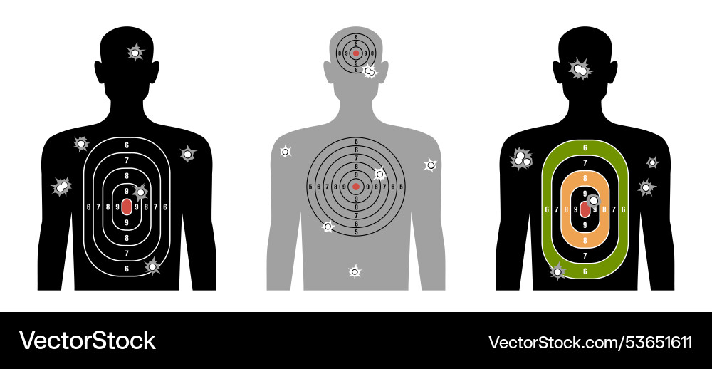 Target human silhouette male body shape boards Vector Image