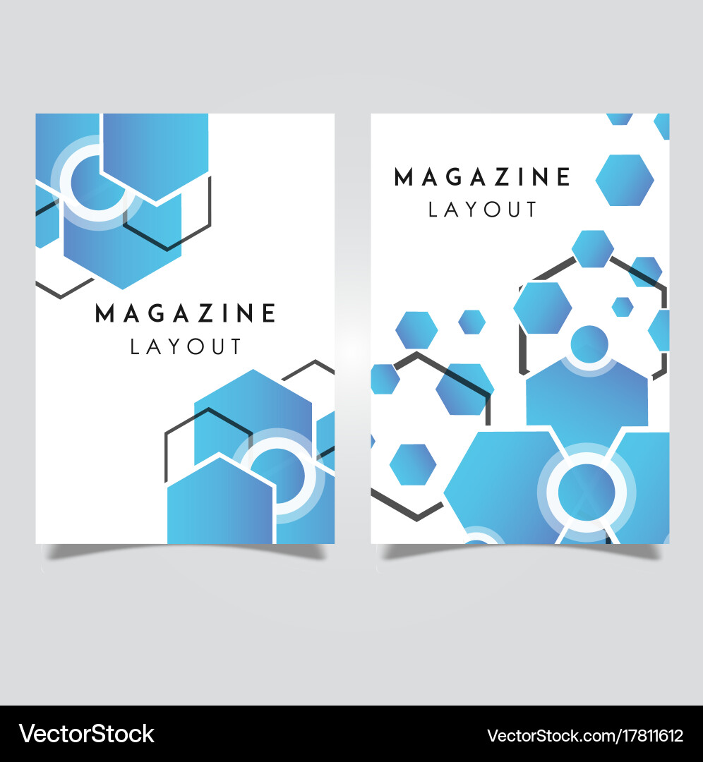 Abstract magazine layout template designs Vector Image