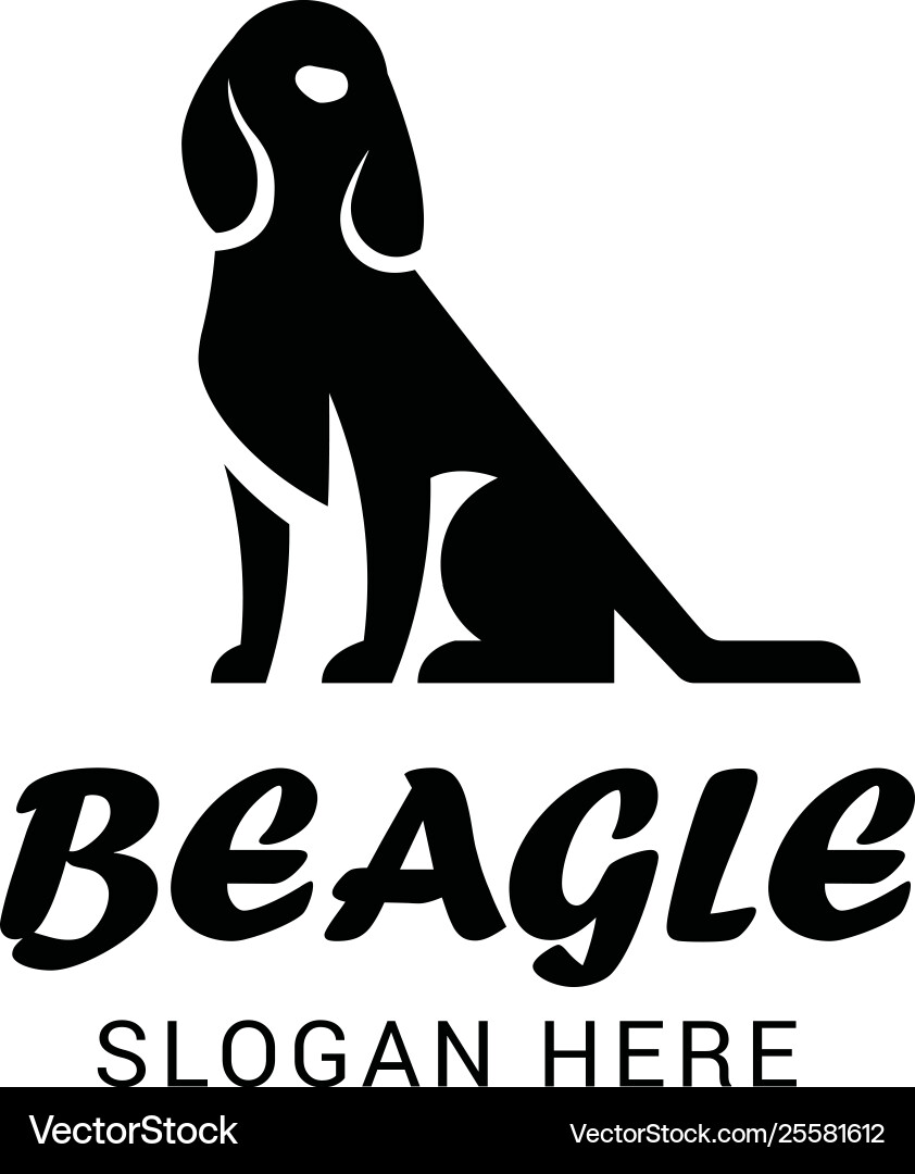 Beagle Logo Template - Isolated Royalty Free Vector Image