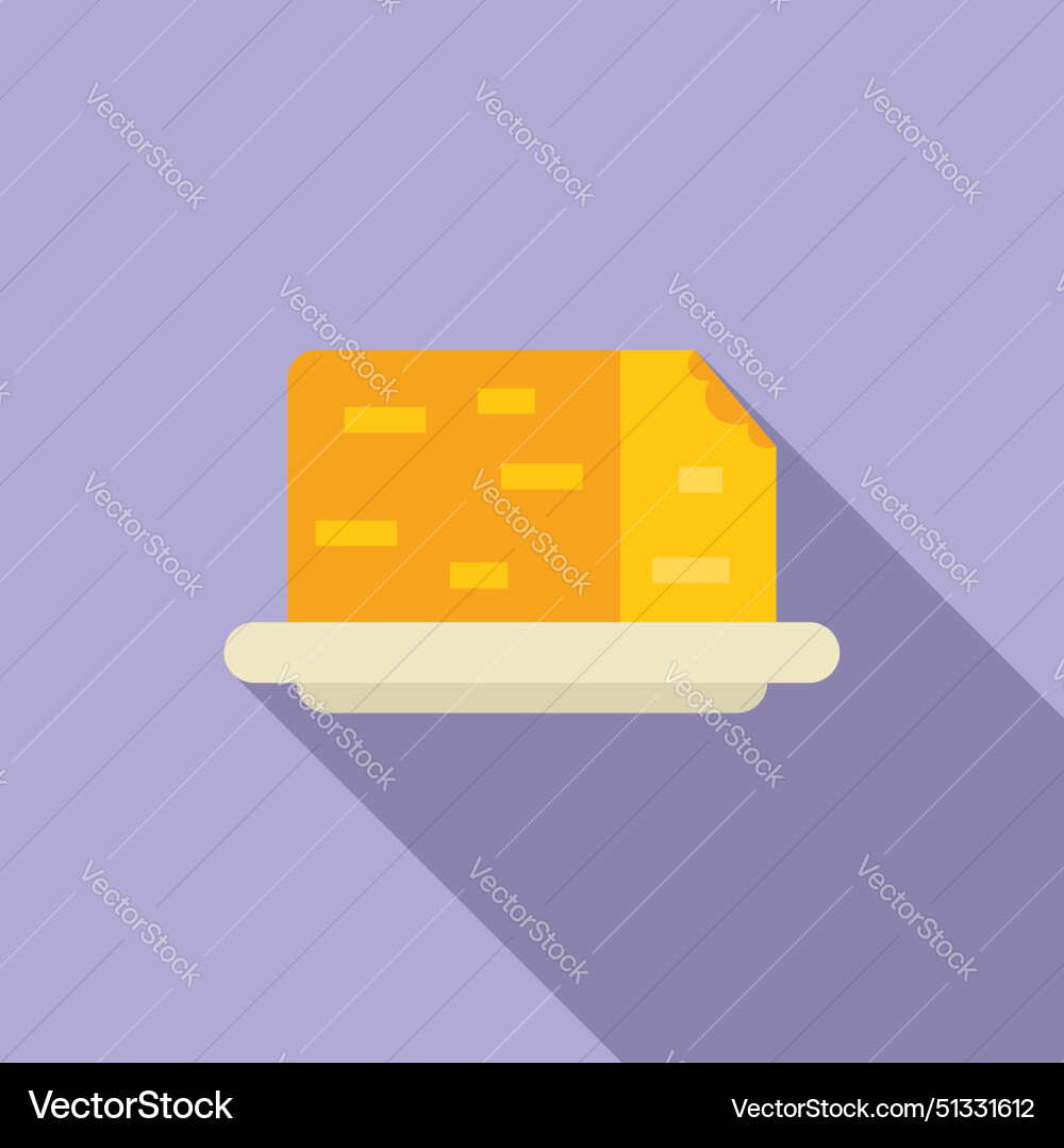 Cartoon cheese on plate Royalty Free Vector Image