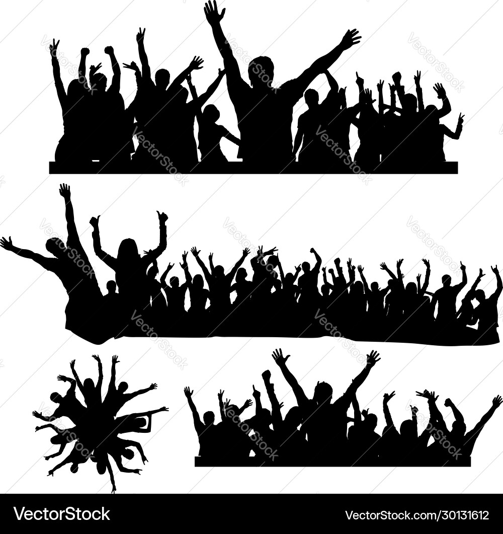 Dancing crowds Royalty Free Vector Image - VectorStock