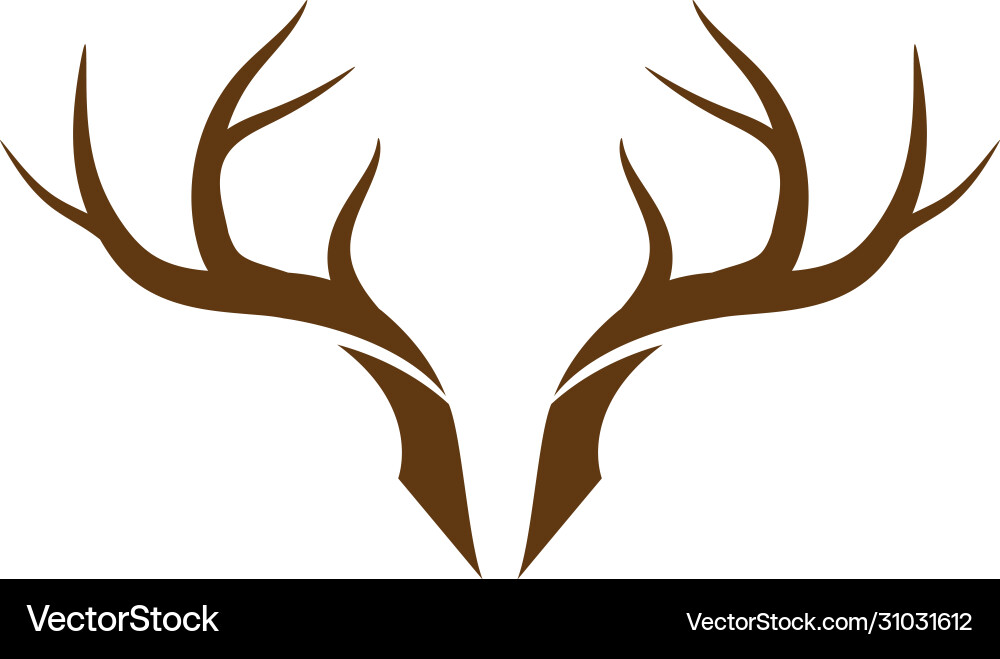 Deer antler logo Royalty Free Vector Image - VectorStock