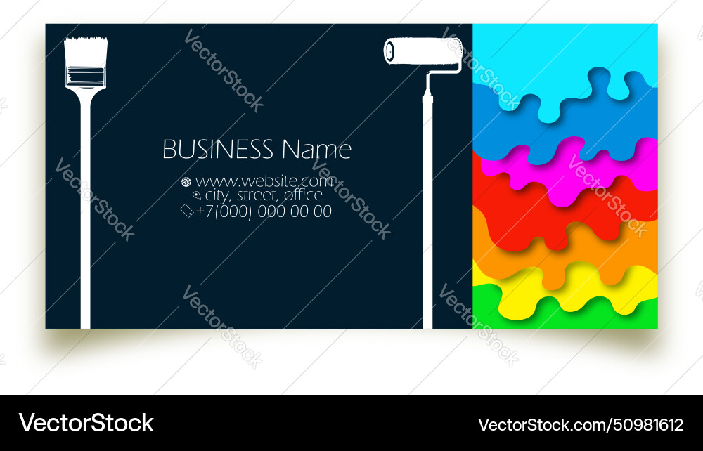 Drops drips of colored paint brush and roller Vector Image