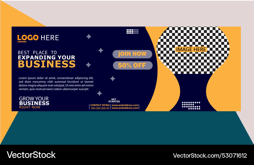 Facebook cover design Royalty Free Vector Image