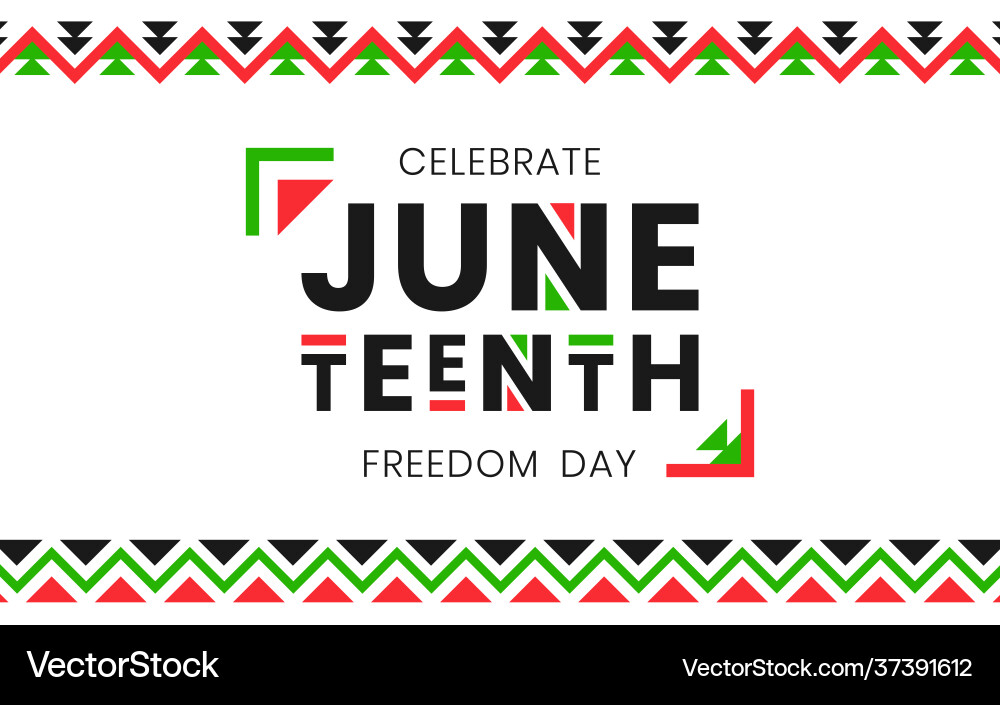 Juneteenth Freedom Banner Royalty Free Vector Image
