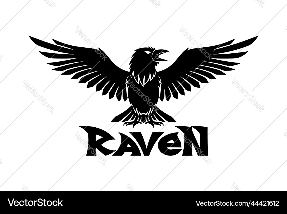 Raven bird icon Royalty Free Vector Image - VectorStock