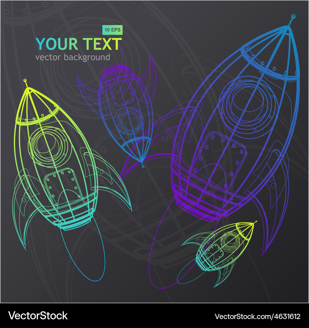Rocket background Royalty Free Vector Image - VectorStock