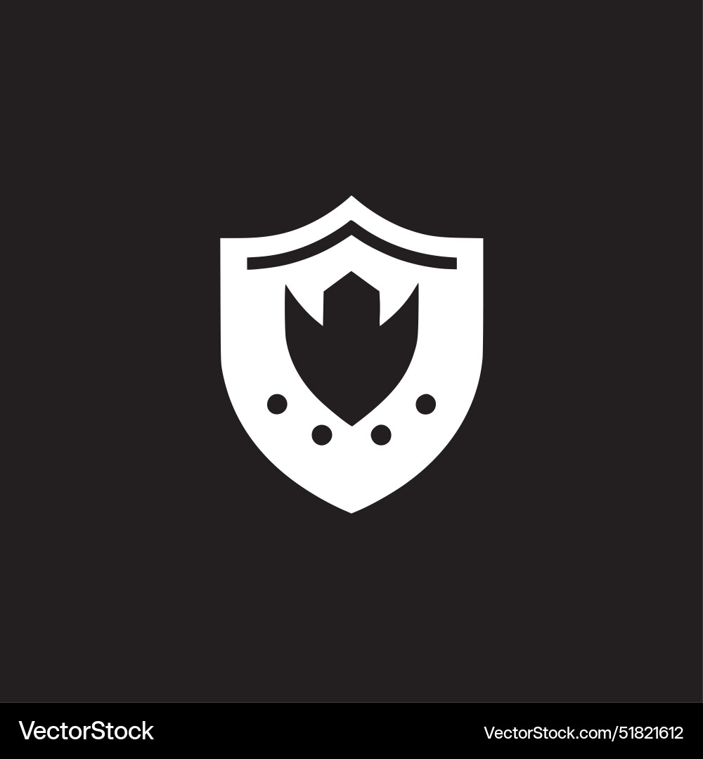 Shield - minimalist and simple silhouette Vector Image