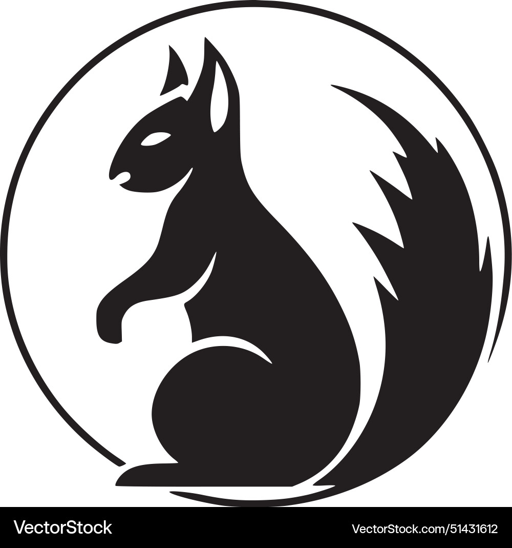 Squirrel - minimalist and simple silhouette Vector Image