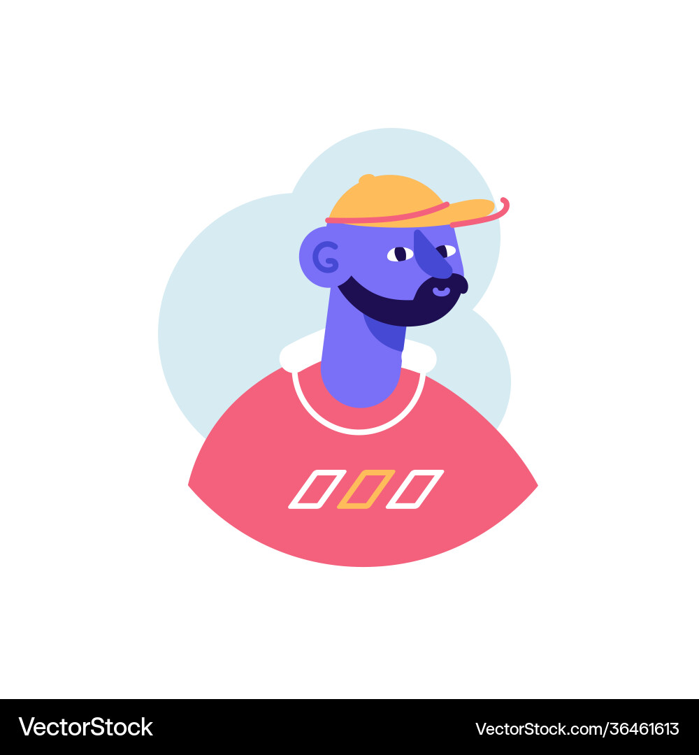 Avatar african american rapper style man Vektorbild