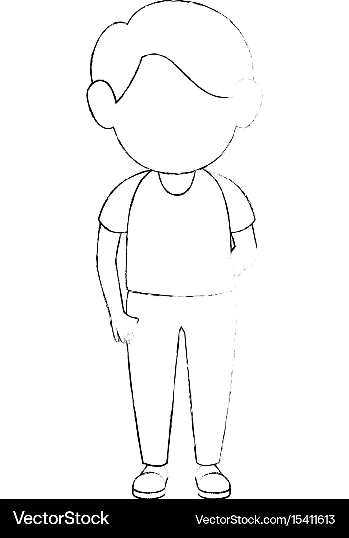 Boy stand up Royalty Free Vector Image - VectorStock